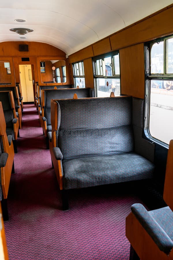 Inside Of Steam Train Carriage Stock Image - Image of jacobite, wood ...