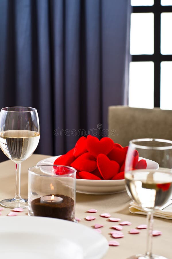 Inside Interior Table Setting Stock Photo - Image of dinner, couple ...