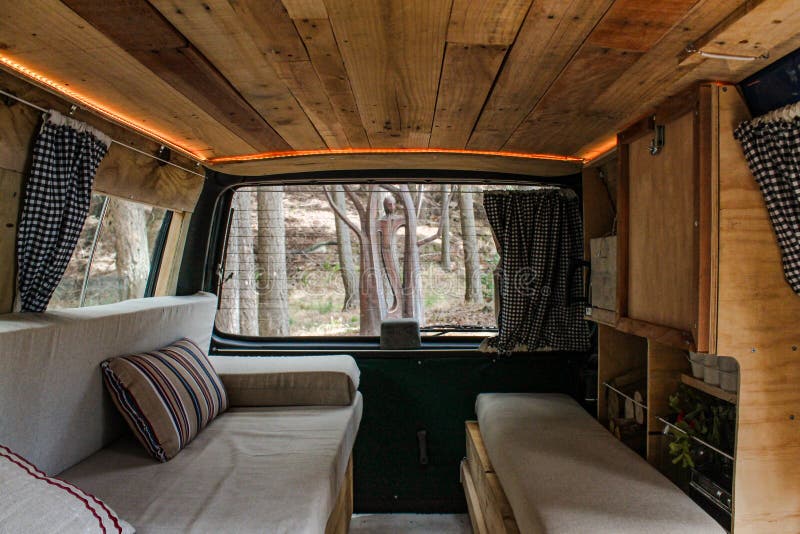 Inside Interior of a Van in the Woods in Queenstown Editorial Stock ...
