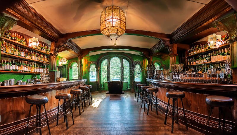 Inside an Irish Pub, AI Generated Stock Illustration - Illustration of ...