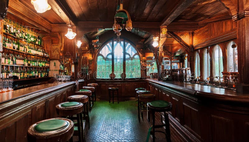 Inside an Irish Pub, AI Generated Stock Illustration - Illustration of ...