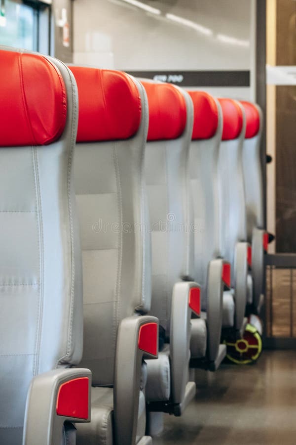 Inside an Italian Frecciarossa High-speed Train, Featuring Modern ...