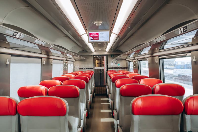 Inside an Italian Frecciarossa High-speed Train Editorial Photo - Image ...