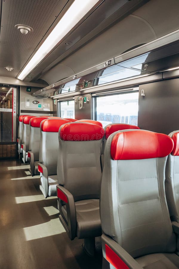 Inside an Italian Frecciarossa High-speed Train Editorial Stock Image ...