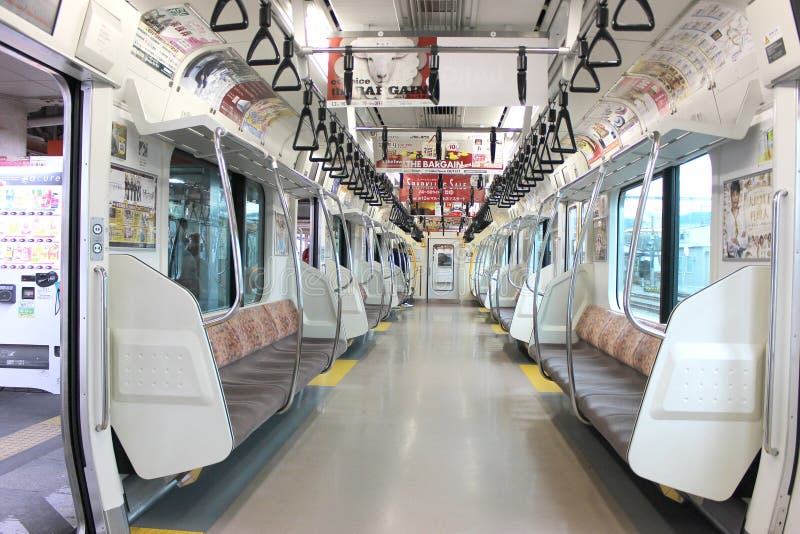 Inside of japanese train editorial stock image. Image of inside - 51552224