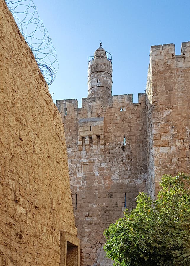 Inside of Jerusalem David Citadel and David Tower. Israel Stock Photo ...