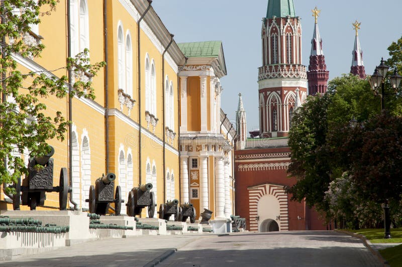Inside the Kremlin - Moscow - Russia Stock Image - Image of cannons ...