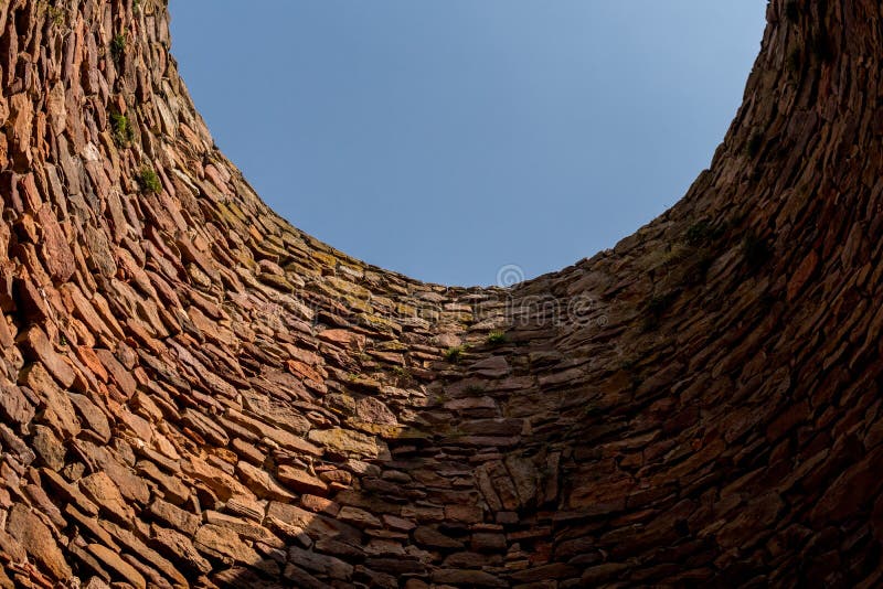 Inside of a large chimney stock photo. Image of industry - 129855166