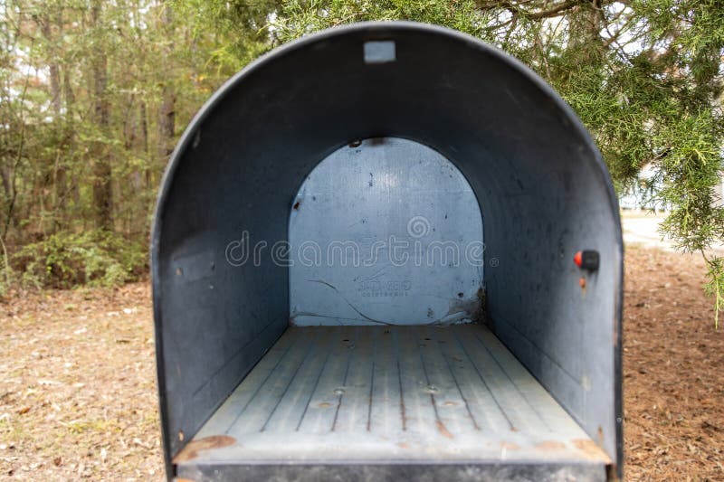 Inside of a Large Metal Mailbox Stock Photo - Image of large, inside ...