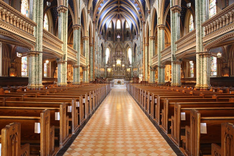 Inside of a Large, Modern Church with Pews and Cro Editorial Image ...