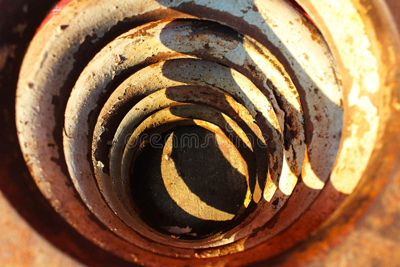 The Inside of a Large Rusty Steel-spring Stock Image - Image of power ...