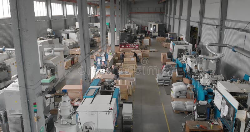 Inside the Shop at the Food Factory. Food Industry Stock Footage ...