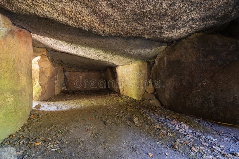 Inside the Largest Grave on the Dolmen Site 25a-c Stock Photo - Image ...
