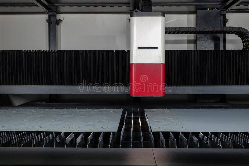 Inside Laser Cutting Machine on Standby Mode Stock Photo - Image of ...