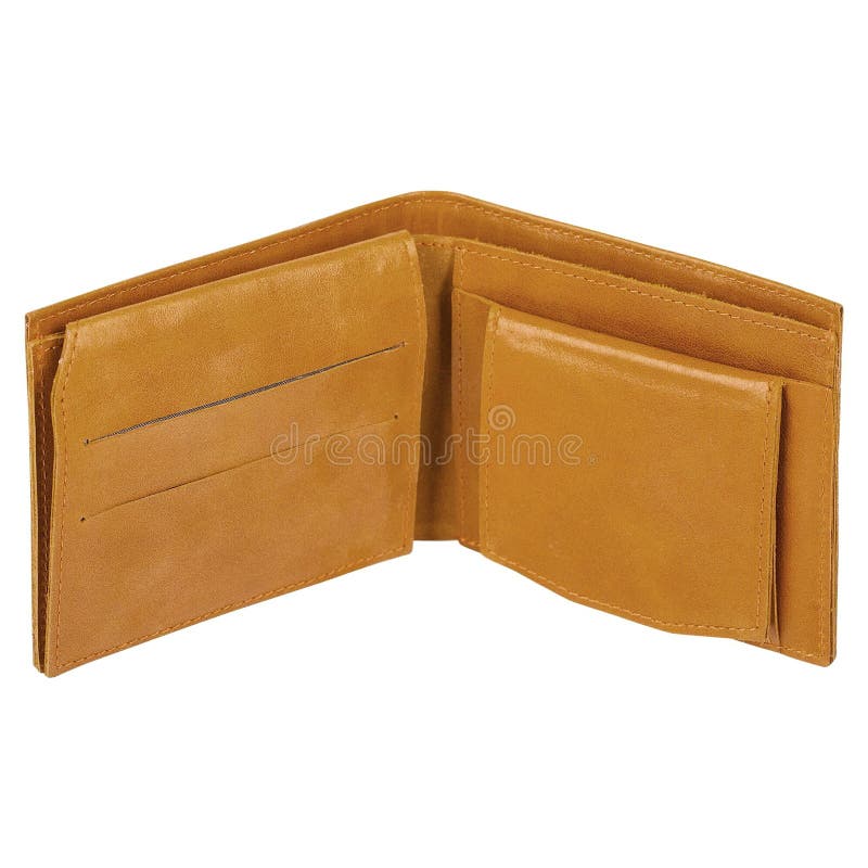 Inside a leather wallet stock image. Image of empty - 187316239