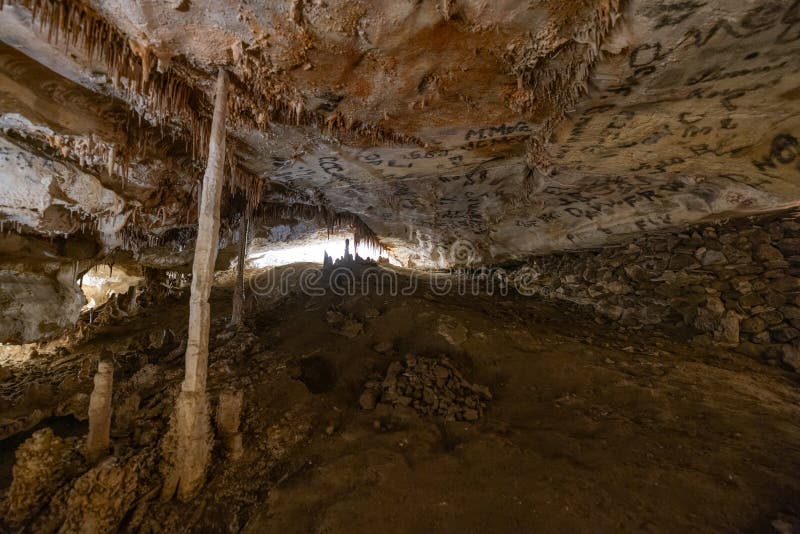 Water Drop Inside the Lehman Caves, Nevada Stock Image - Image of ...