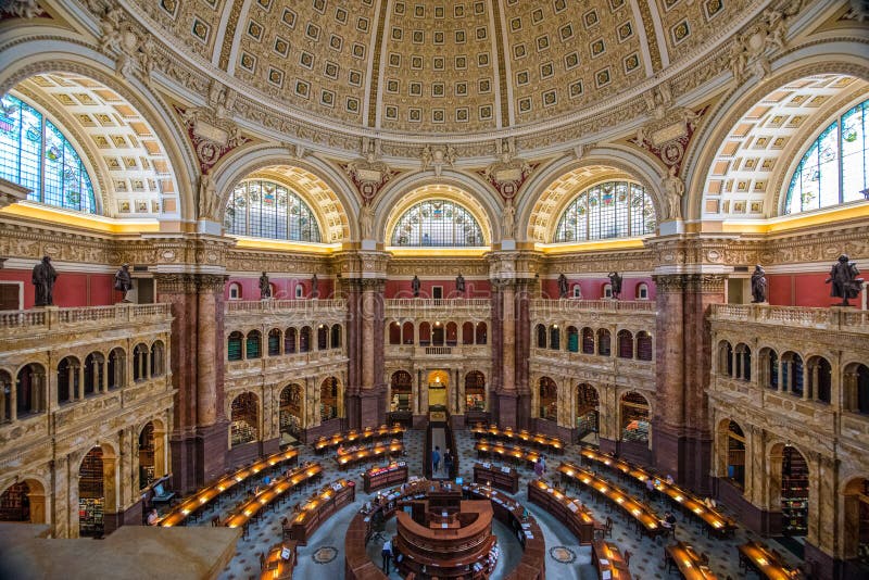 Inside the Library of Congress in Washington DC Editorial Stock Image ...