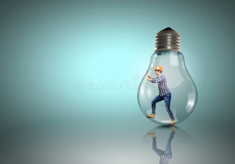Inside light bulb stock image. Image of mind, inspiration - 60058601