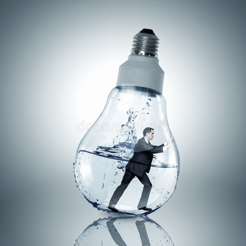 Inside light bulb stock image. Image of genius, concept - 59768107