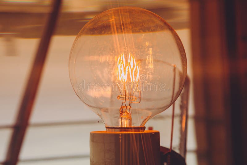 Inside of a Lighthouse Showing the Light Bulb Interior. Stock Photo ...