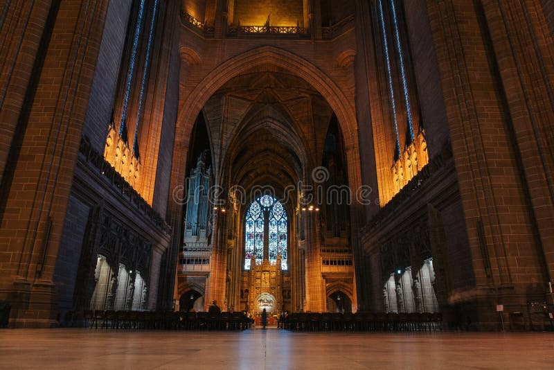 Inside of Liverpool Cathedral in UK Editorial Stock Photo - Image of ...