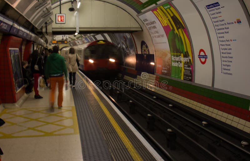 Inside the London Underground in London, England. Editorial Stock Photo ...