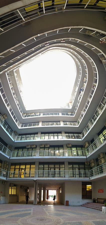 An Inside Look at the Office Building in Summer Stock Image - Image of ...