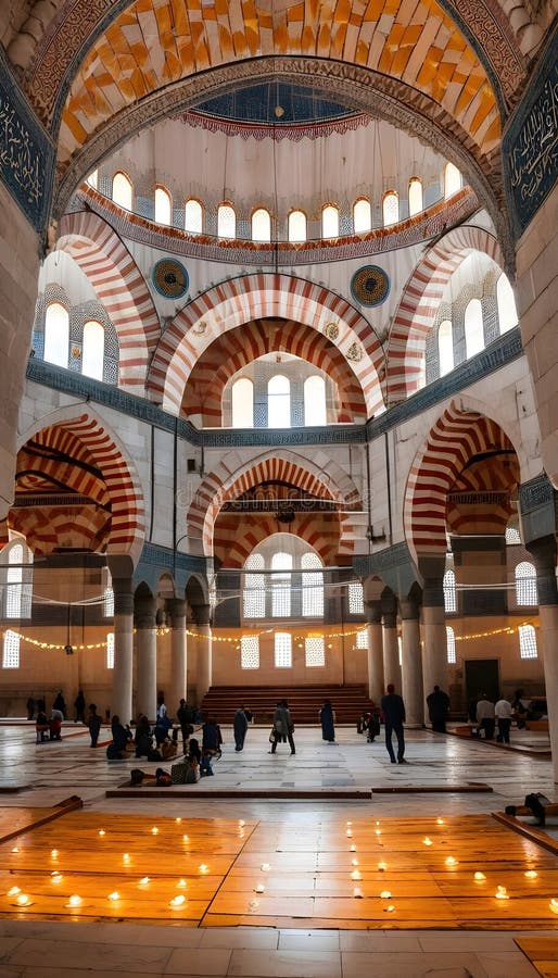 Inside Look at the Suleymaniye Mosque. Turkey S Istanbul Stock ...