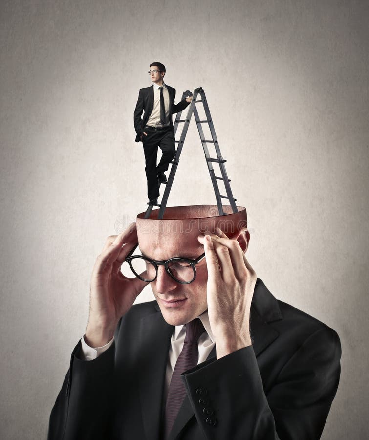 Inside a man s mind stock photo. Image of company, step - 46362780