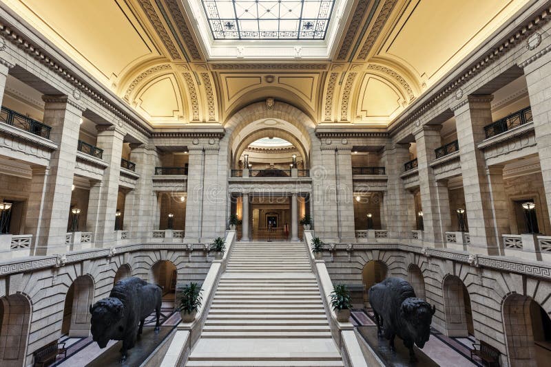 Inside Manitoba Legislative Building in Winnipeg Stock Photo - Image of ...