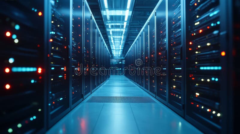 Inside a Massive Data Center, Rows of Servers Power the Digital World ...