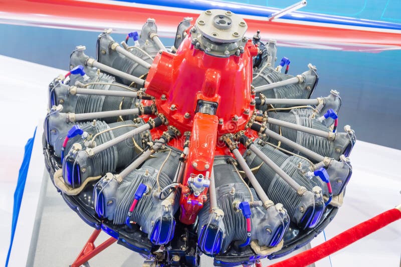 The Inside of the Mechanism of a Turboprop Light Engine Aircraft, Close ...