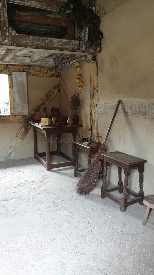 A English Medieval Home Inside a Castle Stock Photo - Image of design ...