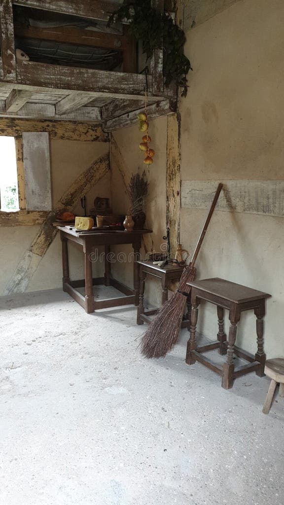 A English Medieval Home Inside a Castle Stock Photo - Image of design ...