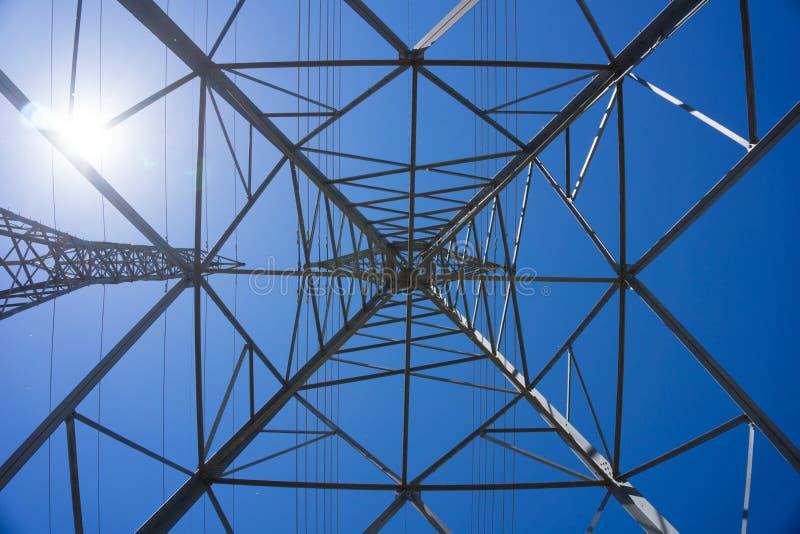 Power Line Framework stock photo. Image of amperage, engineer - 57933940