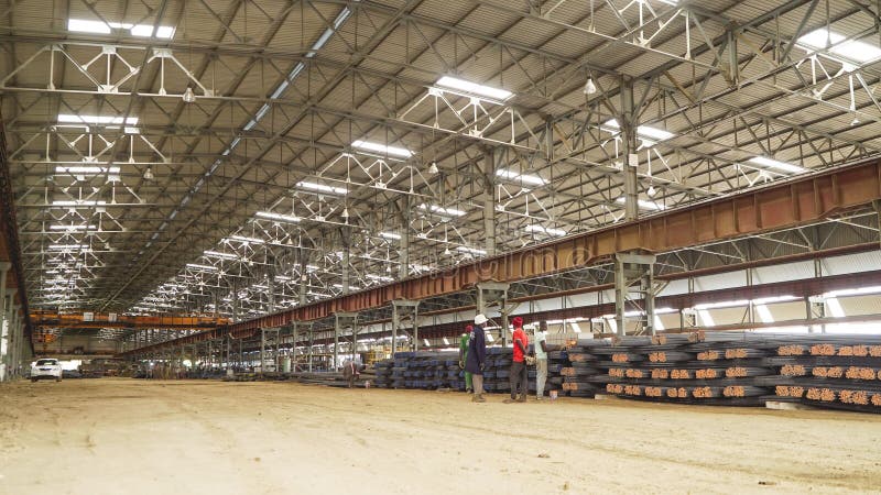 Inside of the Metallic Rods Factory Stock Image - Image of inside ...