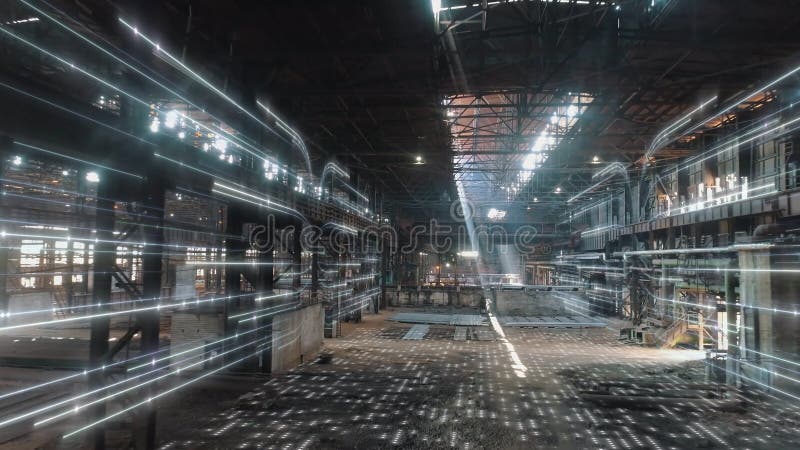 Visualization of Modern Technologies in the Factory Workshop. Inside ...