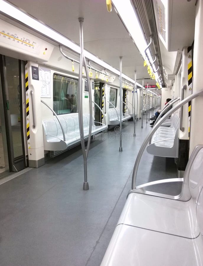 Inside a metro car editorial image. Image of inside, transportation ...
