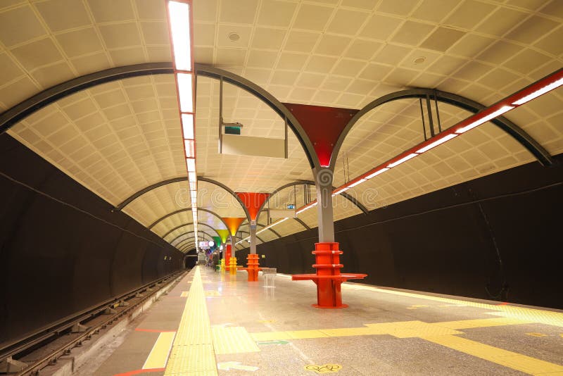 Inside of a Metro Station stock photo. Image of transit - 203180932