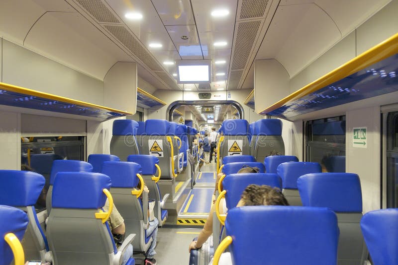 Inside Metro Train in Naples Editorial Stock Photo - Image of design ...