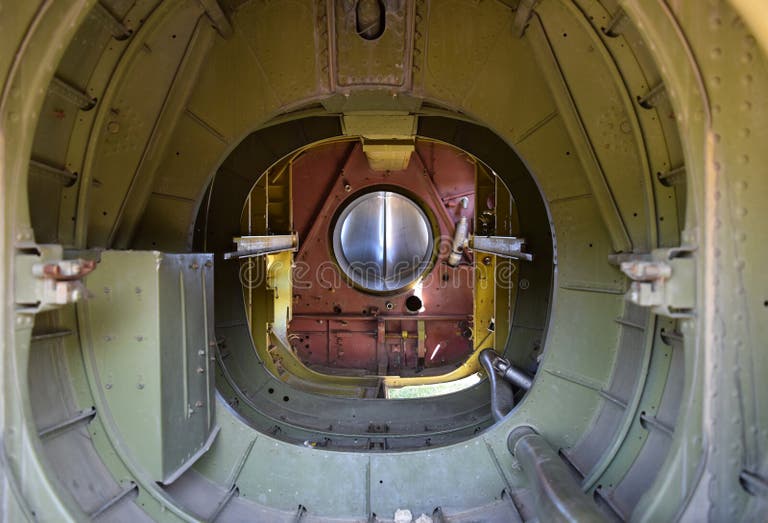 Inside the Military Fighter Aircraft. the Engine Pulled. the Frame ...