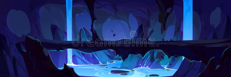 Inside Mine Cave Cartoon Game Background Scene Stock Vector ...