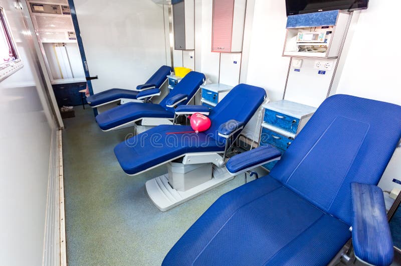 Inside the Mobile Blood Transfusion Station Vehicle Editorial Image ...