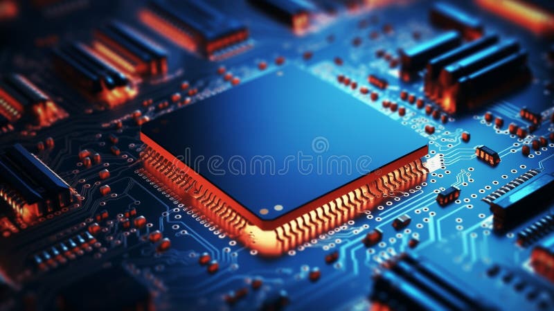 Inside Modern Bot Chip Production Line Stock Illustration ...