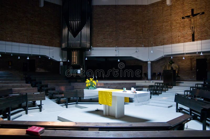 Inside of a modern Church stock image. Image of huge - 11854303