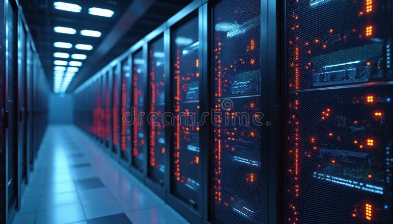 Inside Modern Data Center Rows Servers Illuminate Tech Landscape ...