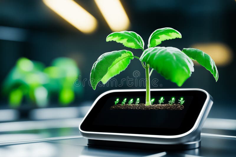 Inside a Modern Greenhouse, a Touchscreen Control Panel Monitors ...