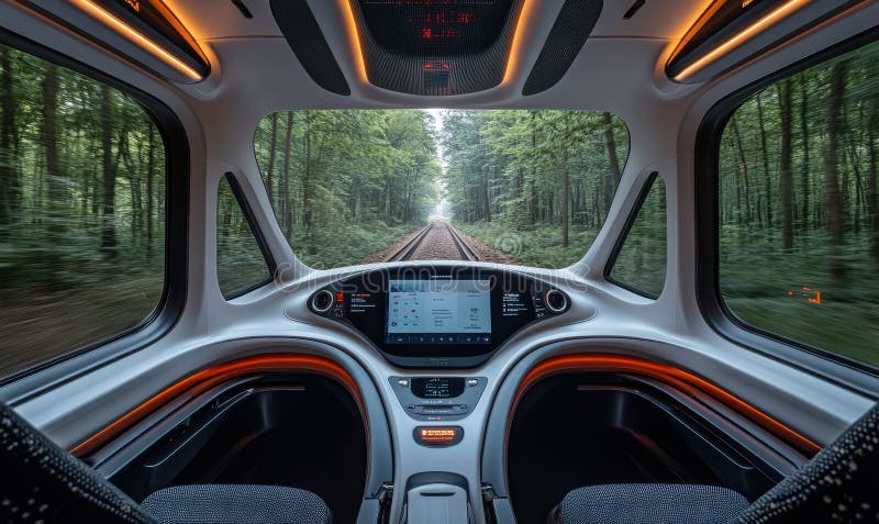 Inside a Modern High-speed Train with Integrated Displays and Control ...