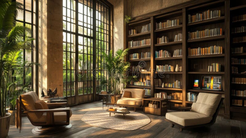 Inside the Modern Library, Sleek E-reader Docking Stations and a Large ...