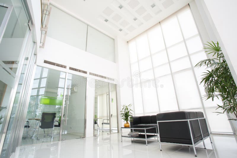 Inside of modern office stock image. Image of design - 17072475